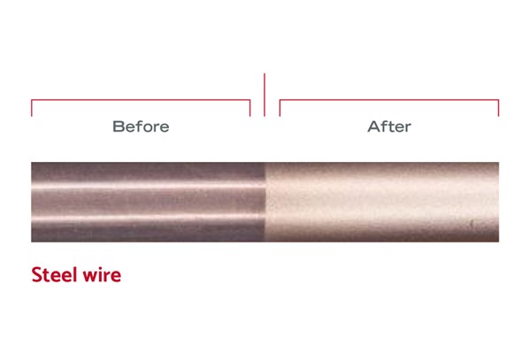 The benefits of wet blasting steel wire | Vapormatt